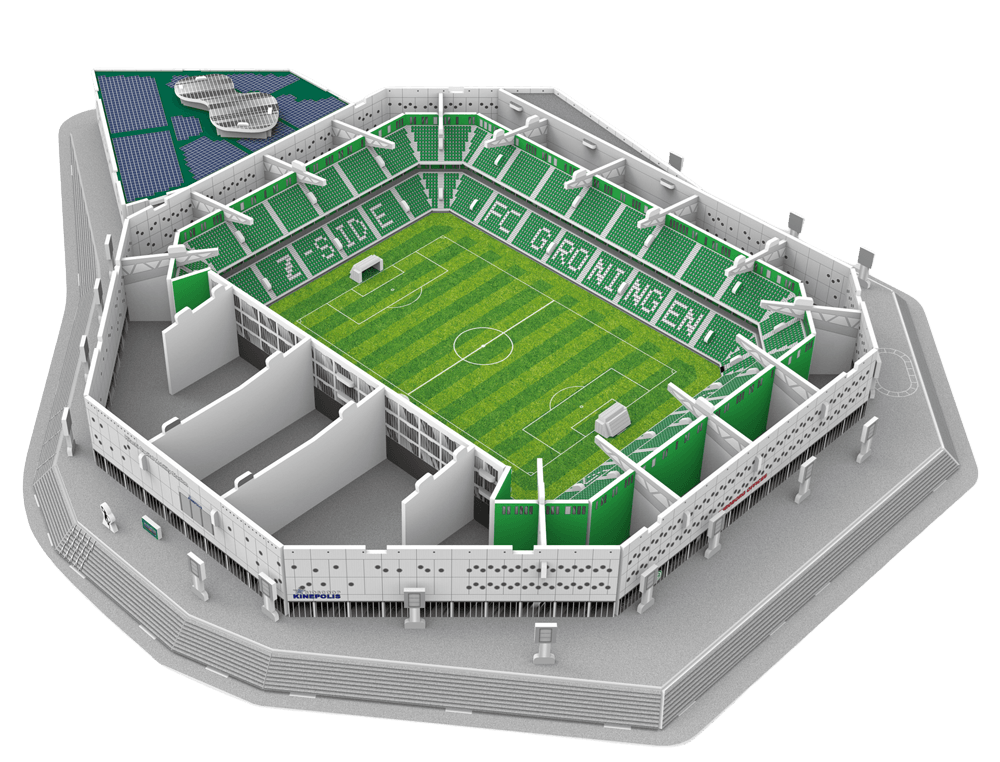 FC Groningen 'Euroborg' Stadium - 3D Puzzle - Sportus - Where sport ...