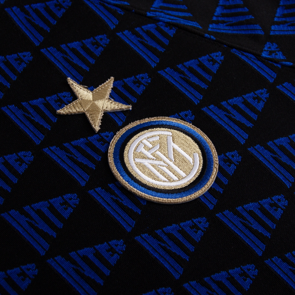 Inter Milan All Over Pattern Hoody - Black/ Blue - Sportus - Where ...